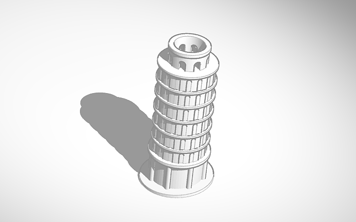 3D design Leaning tower of Pisa - Tinkercad