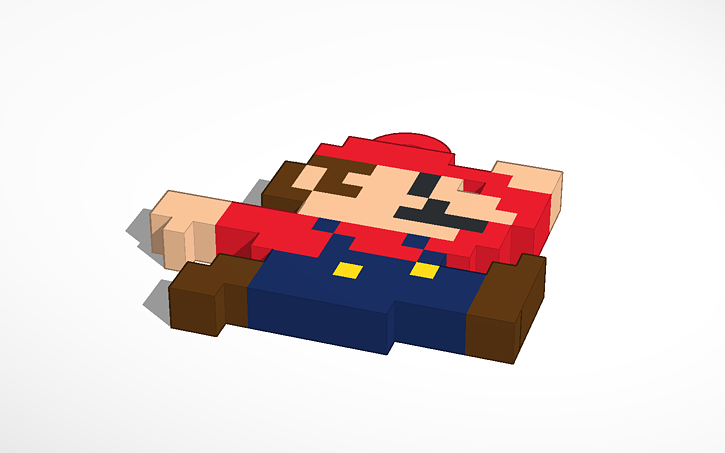 3D design Super Mario Pixel - Tinkercad