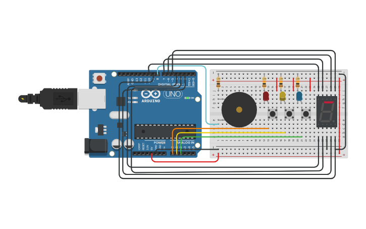Circuit design PROGRAMA 3 BOTOES COM DISPLAY 7 SEGMENTOS - WESLLEY ...