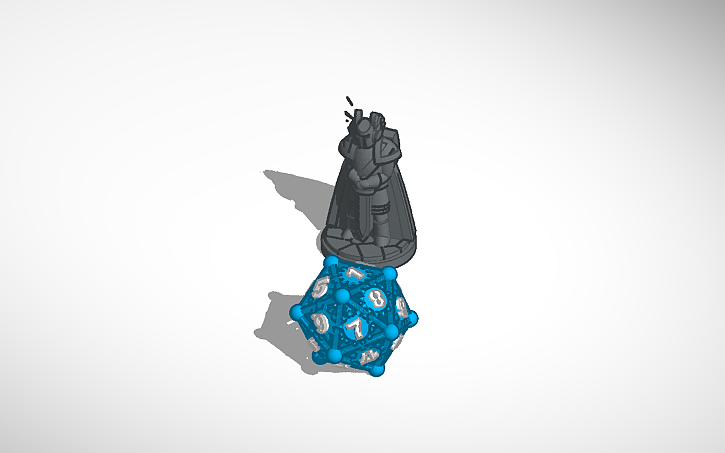 3D design PALADIN DND AND DICE - Tinkercad