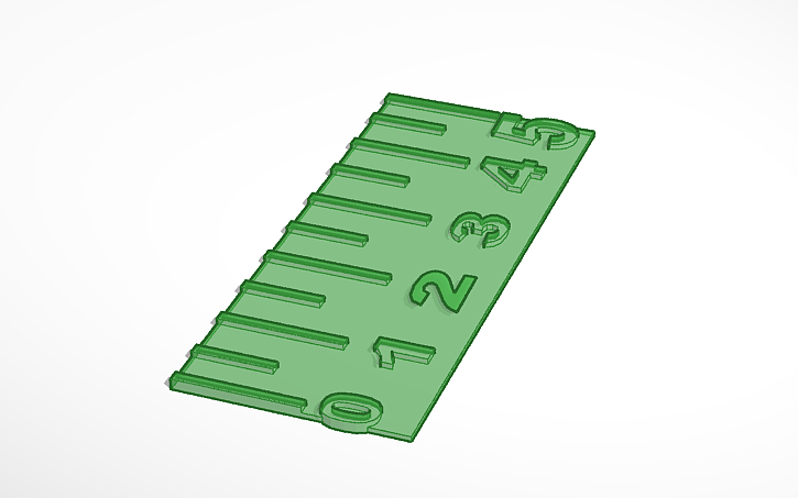 3D design ruler - 5cm - Tinkercad
