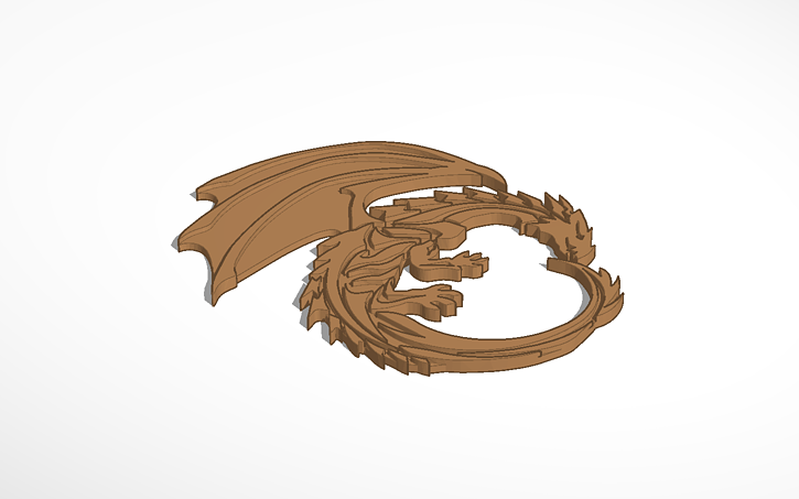 3D design dragon - Tinkercad