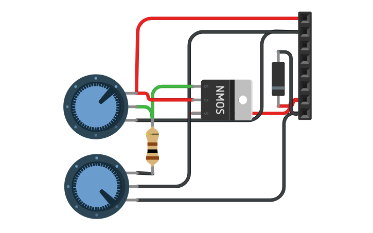 Circuit design motor controller - Tinkercad