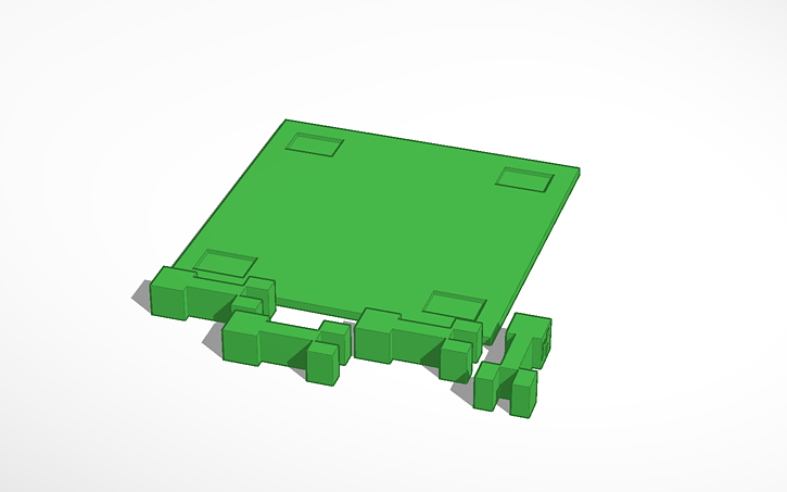 3D design Minecraft Creeper Table | Tinkercad