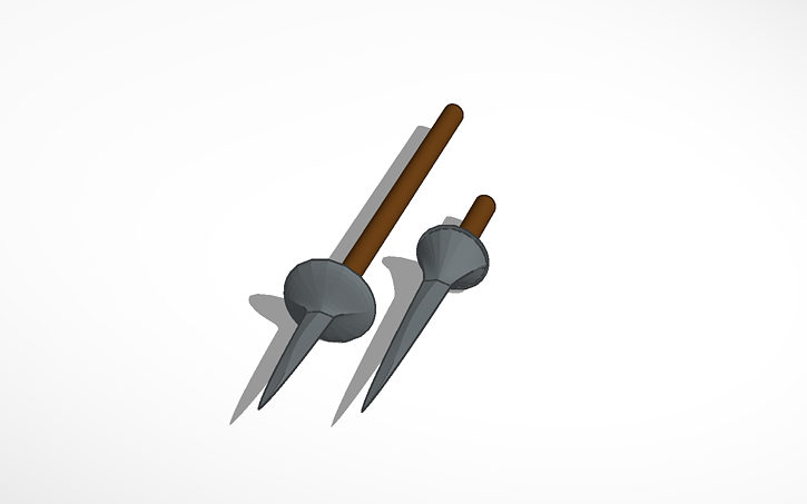 3D design stabby sticks of destiny - Tinkercad