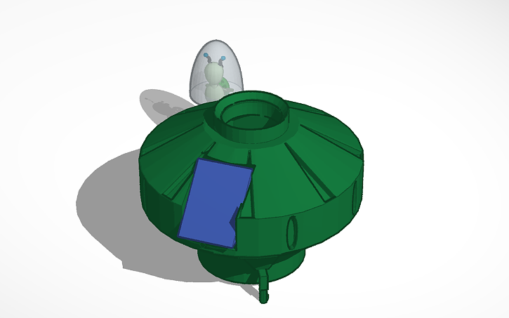 3D design Alien with UFO - Tinkercad