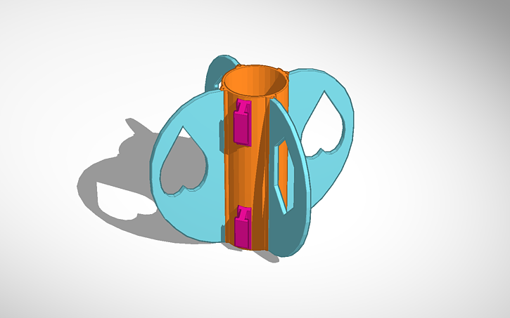 3D design Rocket Fin Can for 38mm Blue Tube - Tinkercad