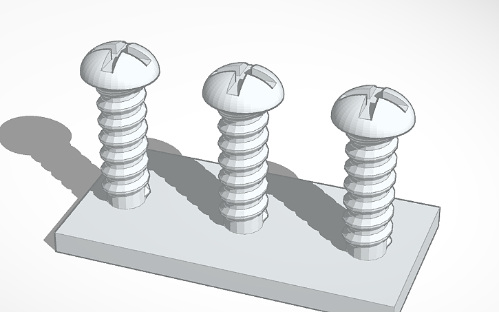 3D design screws wall hook 3d design | Tinkercad