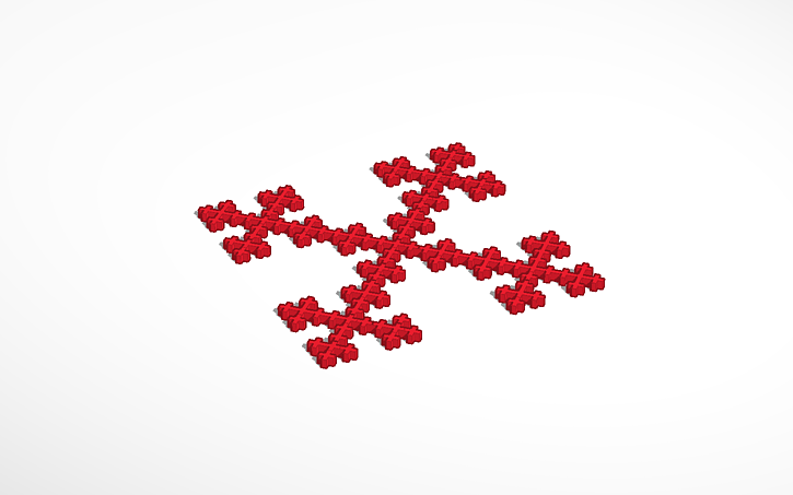 3D design Vicsek Fractal Cross | Tinkercad