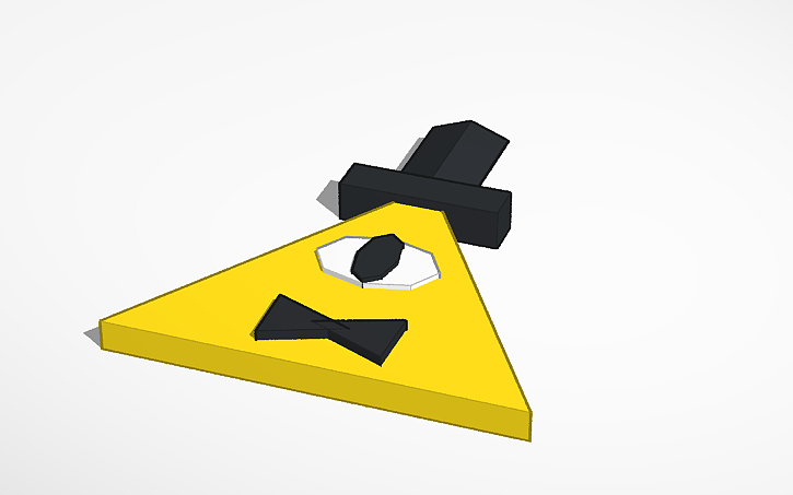 3d Design Bill Cipher Keychain Gravity Falls Tinkercad