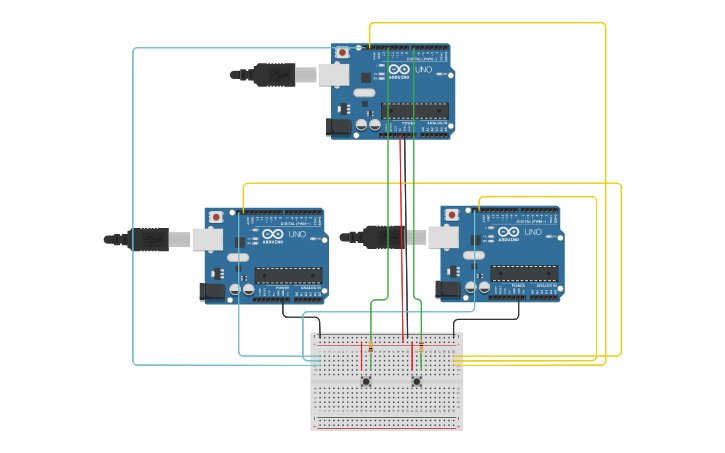 Circuit design Esempio basilare di comunicazione I2C | Tinkercad