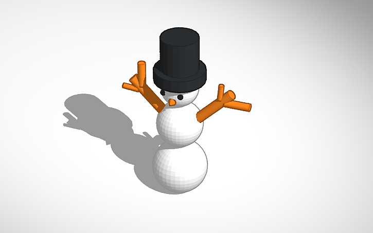 3D design the snowman - Tinkercad
