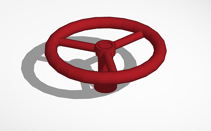3D design Greeble - valve wheel - Tinkercad