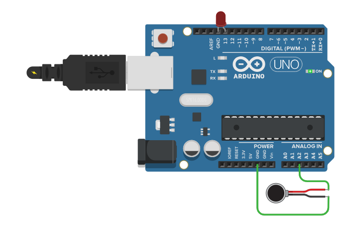 Circuit design Sensor de Fuerza - Tinkercad