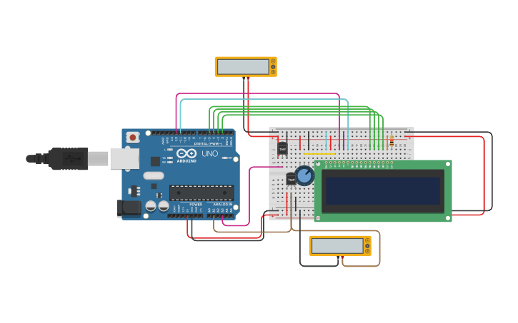 Circuit design Práctica 8 - Uso LCD en arduino para medir sensores ...