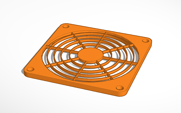 3D design 120mm fan cover - Tinkercad