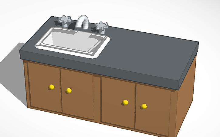 3D design Sink - Tinkercad