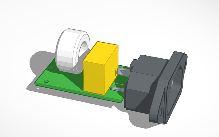 3D design IEC 320 C14 Power Plug + Filter - Tinkercad
