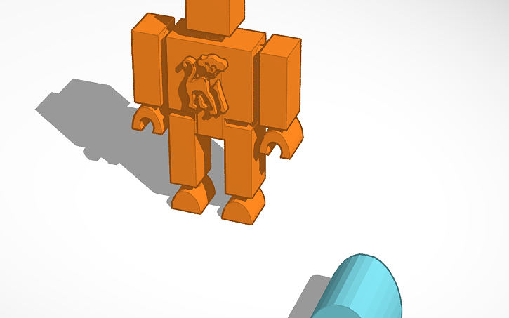 3D design robot monkey - Tinkercad