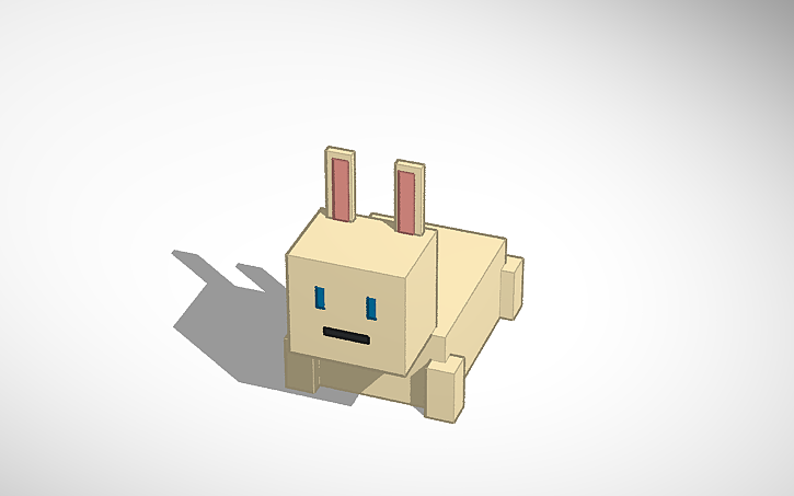 3D design Block bunny - Tinkercad