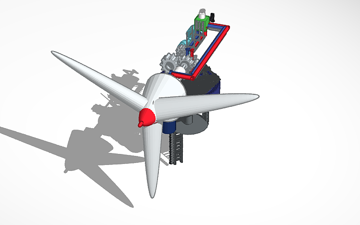 3D design Wind Turbine Model - Head - Tinkercad