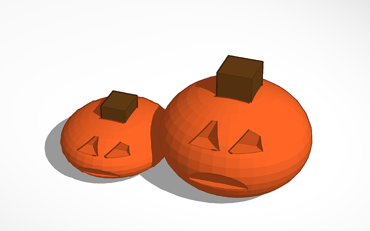 3D design pumpkins - Tinkercad