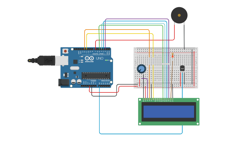 Circuit design TEMPERATUR SUHU | Tinkercad