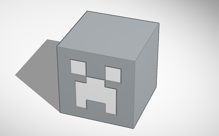 3D design GD/Geometry Dash creeper icon template - Tinkercad