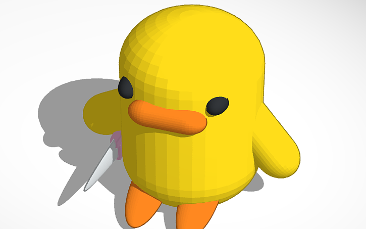 3D design Duck with knife - Tinkercad