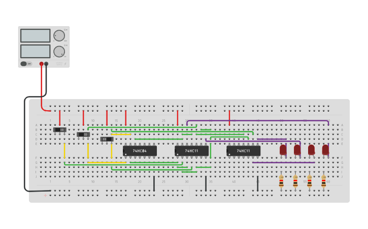 Circuit design DEMULTIPLEXER - Tinkercad