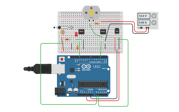 Circuit design Auto-Composter Circuit | Tinkercad