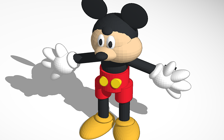 3D design Copy of Mickey Mouse - Tinkercad