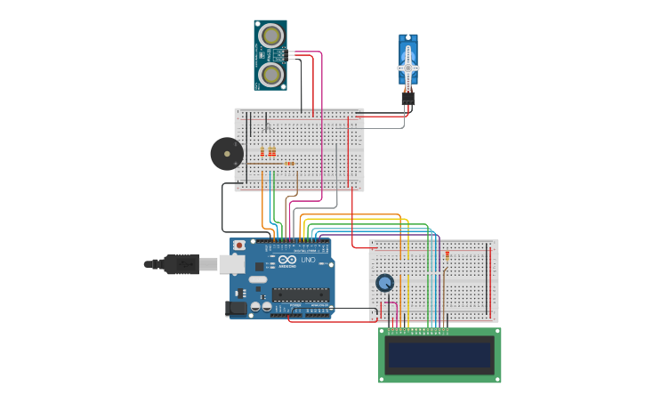 Circuit design Radar - Tinkercad