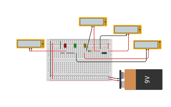Circuit design Diodes in Series | Tinkercad