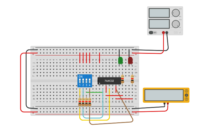 Circuit design Pull_down - Tinkercad