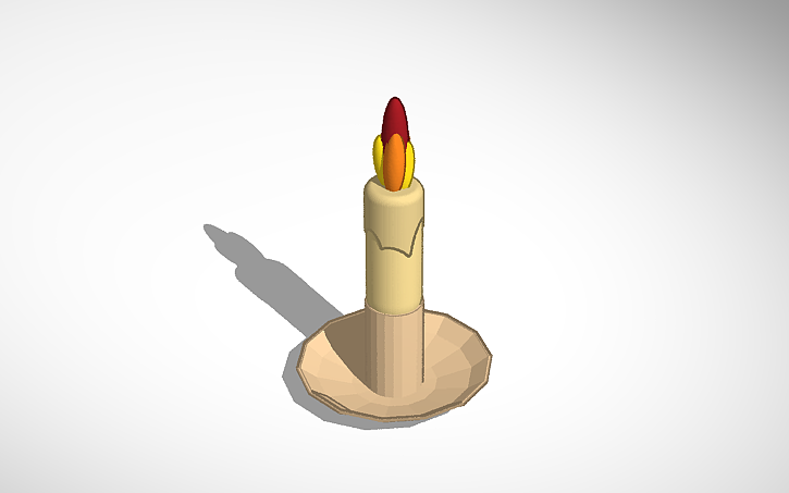3D design candle - Tinkercad