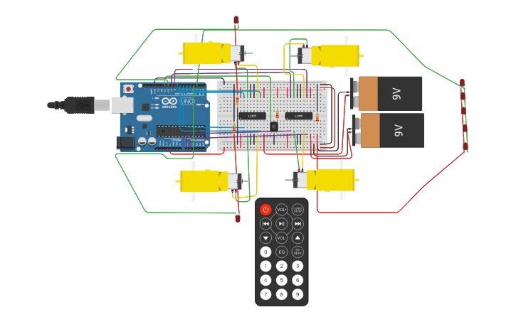 Circuit Design 4x4 Tinkercad