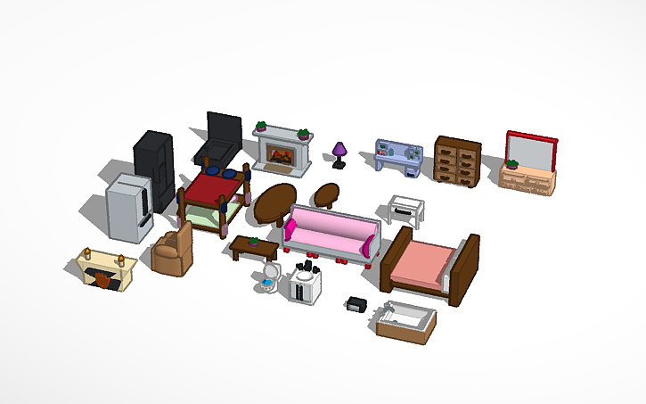 3D design PD 5 Furniture Collection - Tinkercad