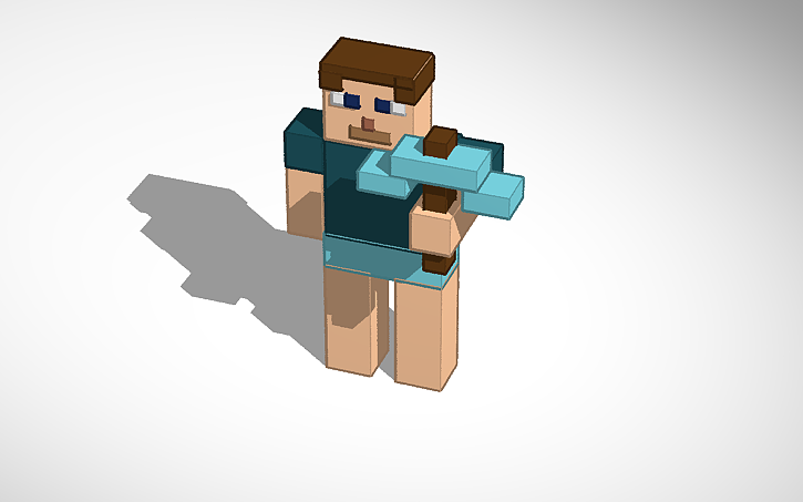 3D design Minecraft Steve - Tinkercad