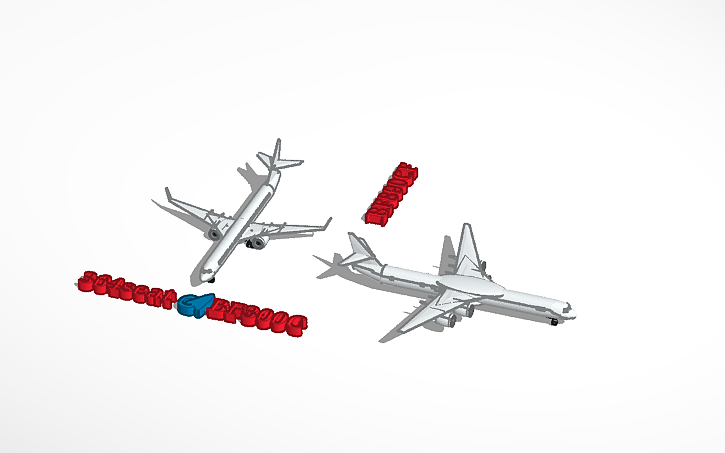 3D design airplane with 3(?) engine | Tinkercad