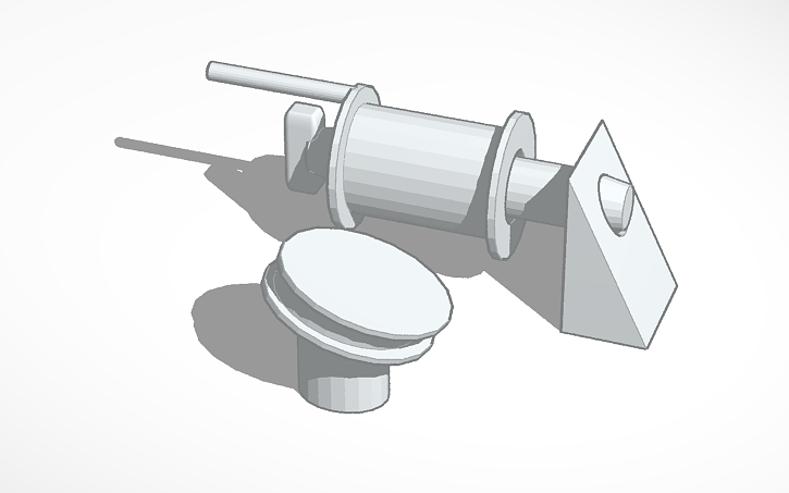 3D design drawbridge mechanism - Tinkercad