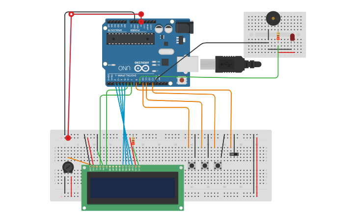 Circuit design Alarm clock - Tinkercad