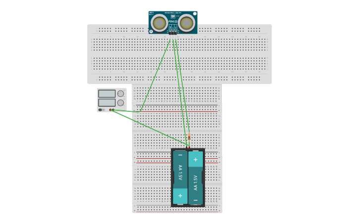 Circuit Design Distance Sensor Tinkercad
