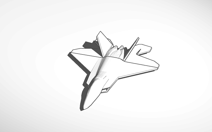 3D design F-22 - Tinkercad