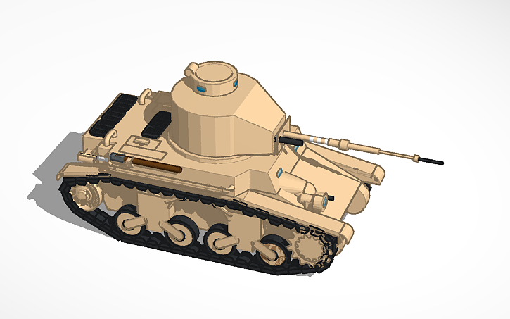 3D design Copy of m2 light tank - Tinkercad
