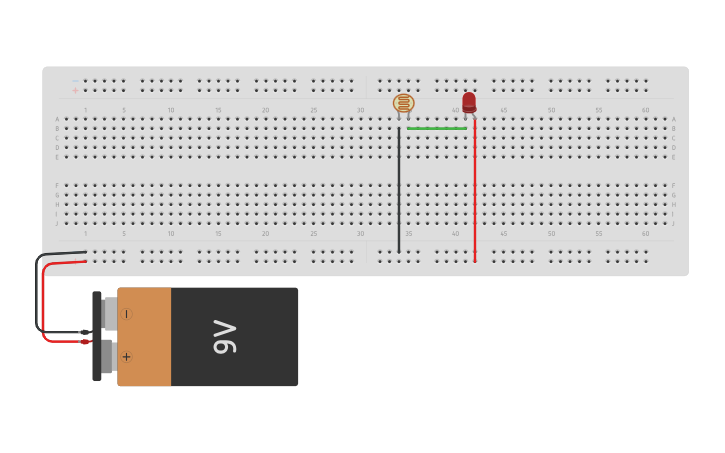 Circuit design Light activated switch - Tinkercad