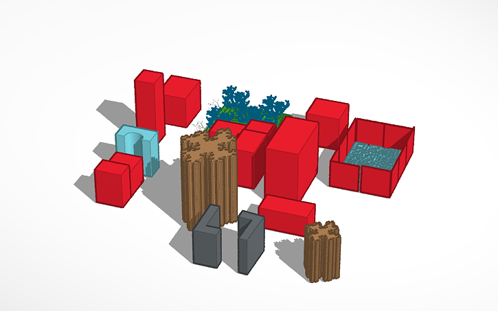3D design Tilted Towers - Tinkercad