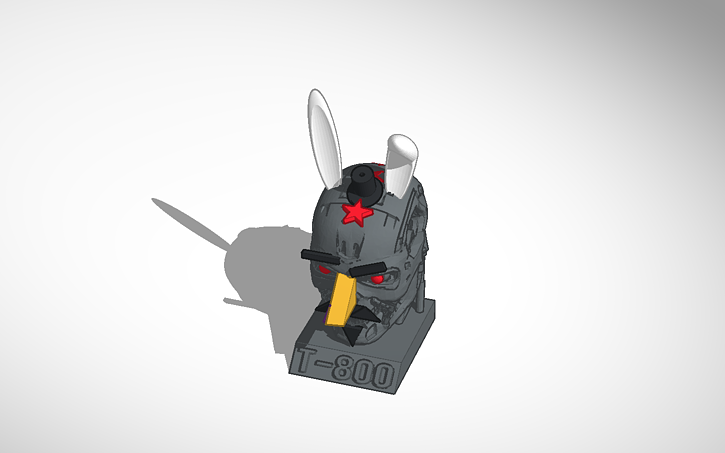 3D design terminator head - Tinkercad