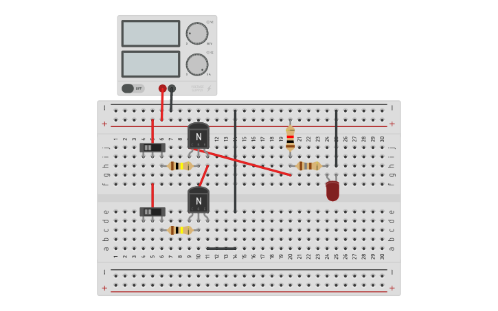 Circuit design NAND Gate | Tinkercad