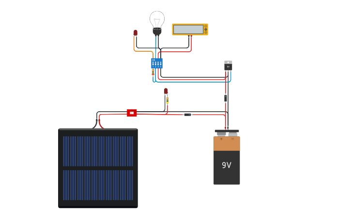 Circuit design Solar Charger - Tinkercad